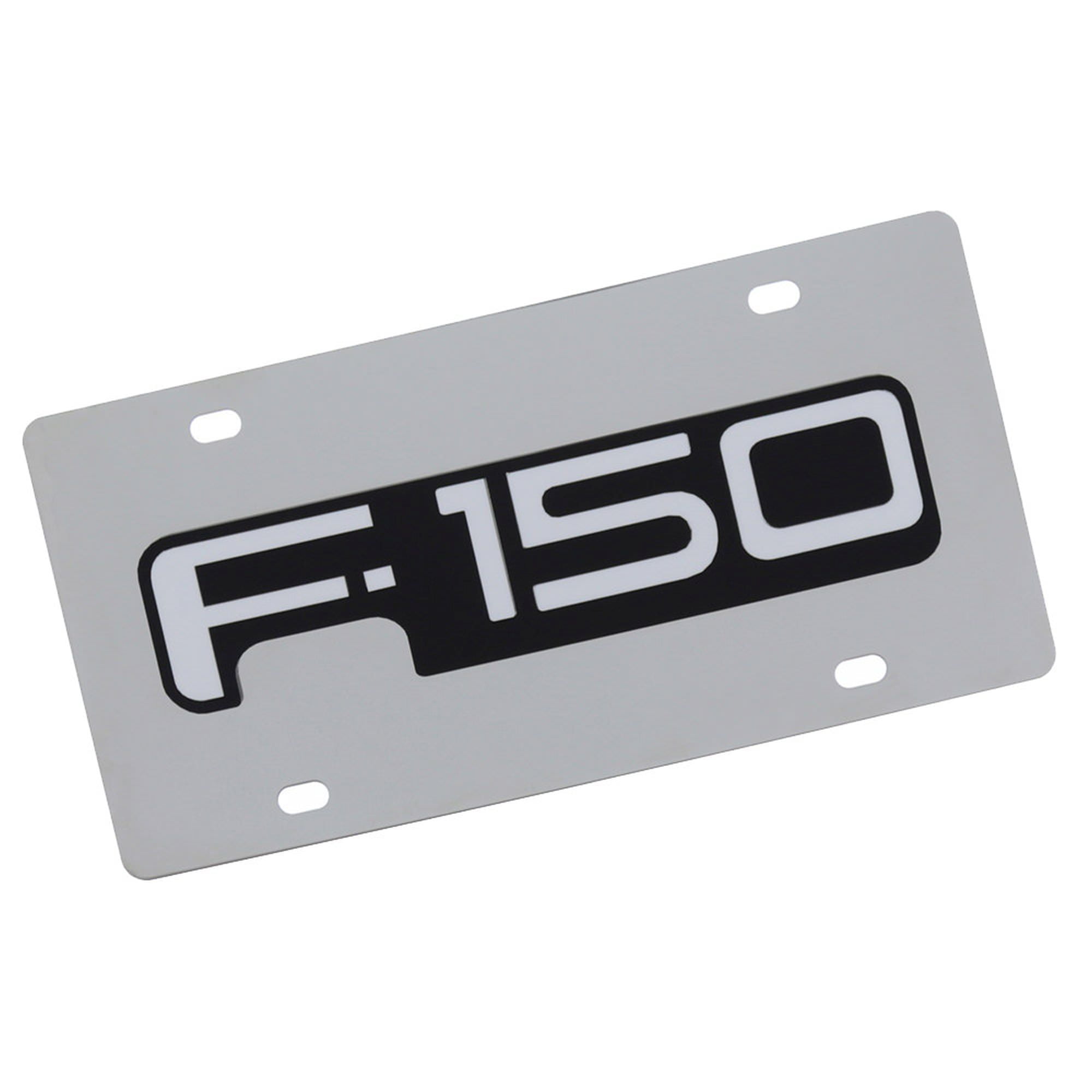 Ford F150 Logo License Plate (White On Chrome) - Walmart.com