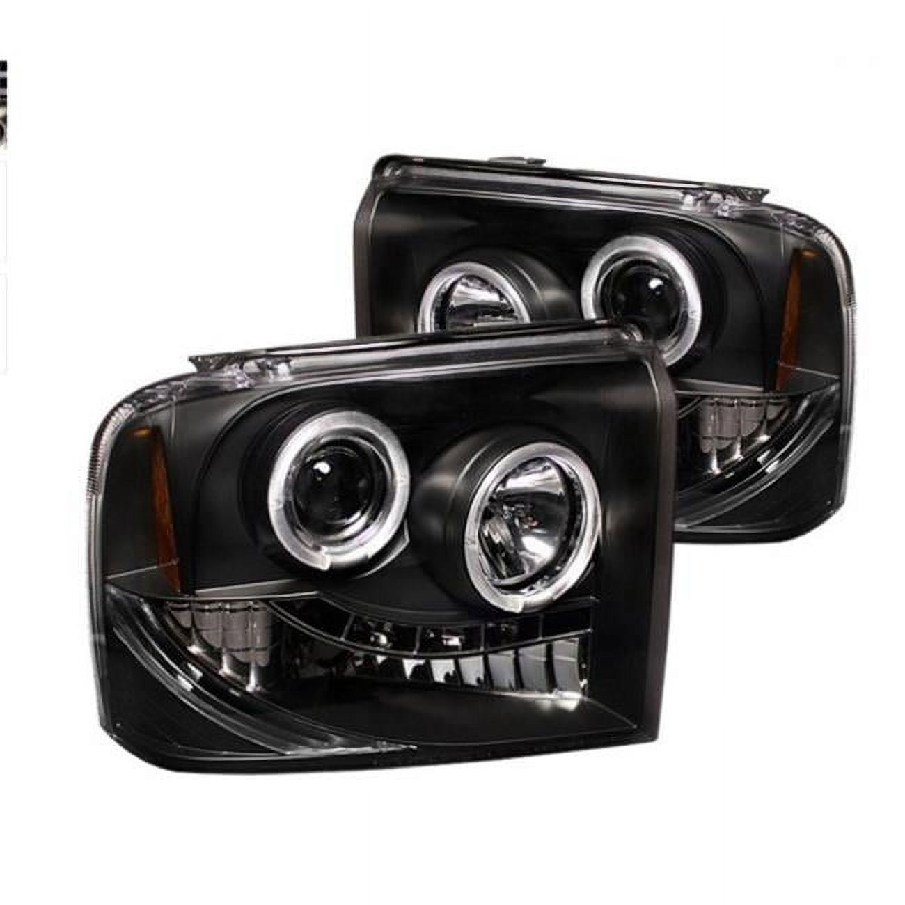 Ford F250-350-450 Super Duty Black Halo Projector LED Headlights ...