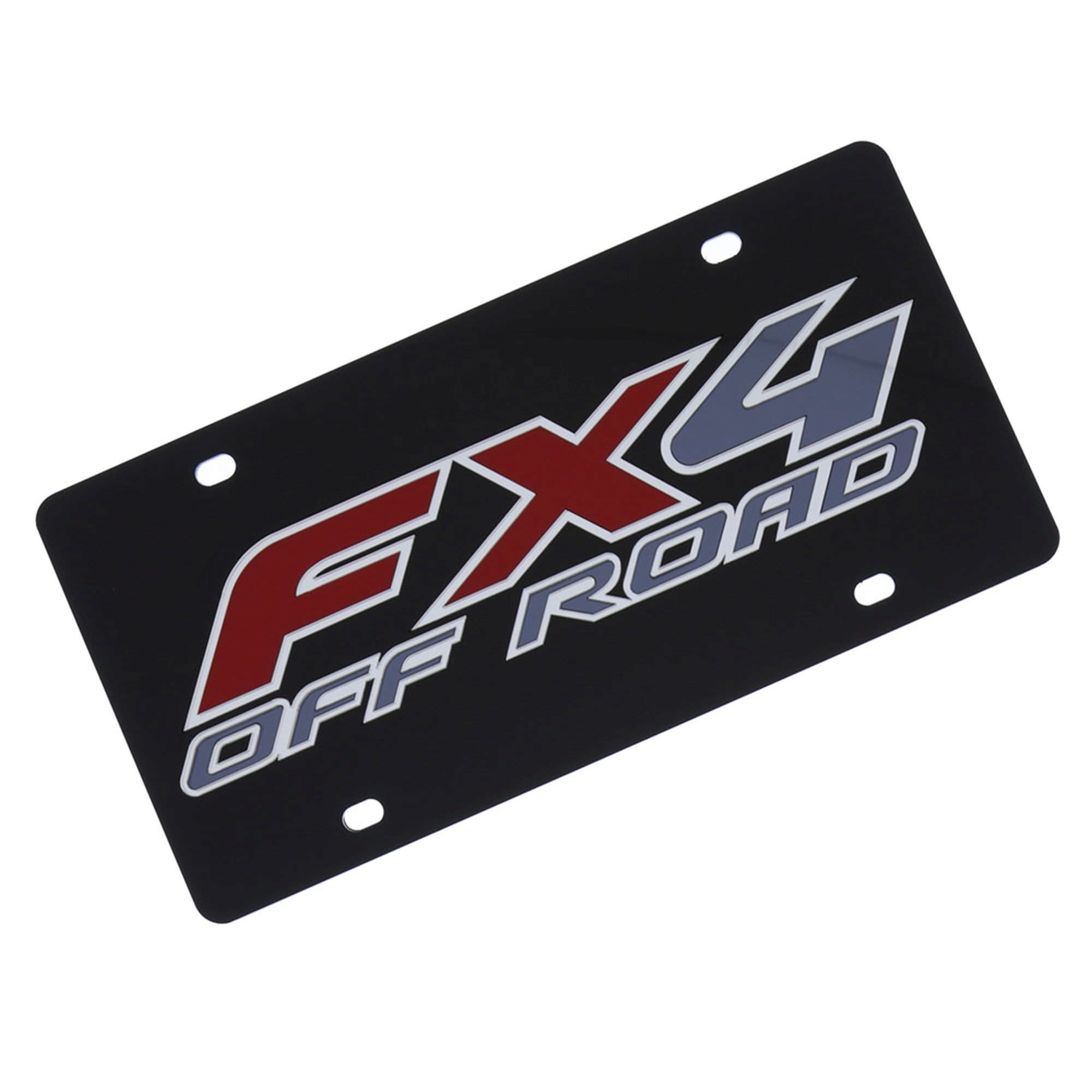 Ford FX4 Off Road Logo License Plate (Black) - Walmart.com