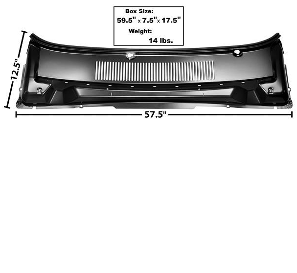 Ford Falcon, Ranchero Cowl Panel Upper With Vents 1964-1965 - Walmart.com