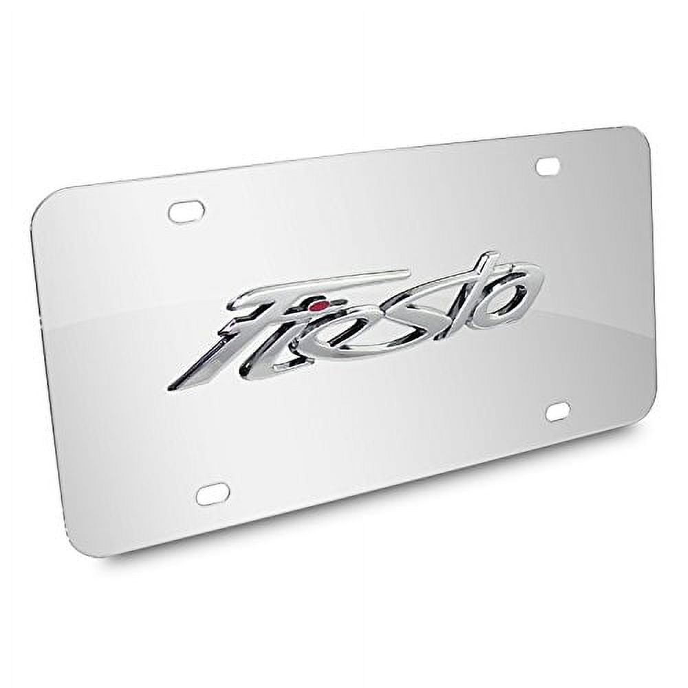 Ford Fiesta 3D Nameplate Mirror Chrome Stainless Steel License Plate ...