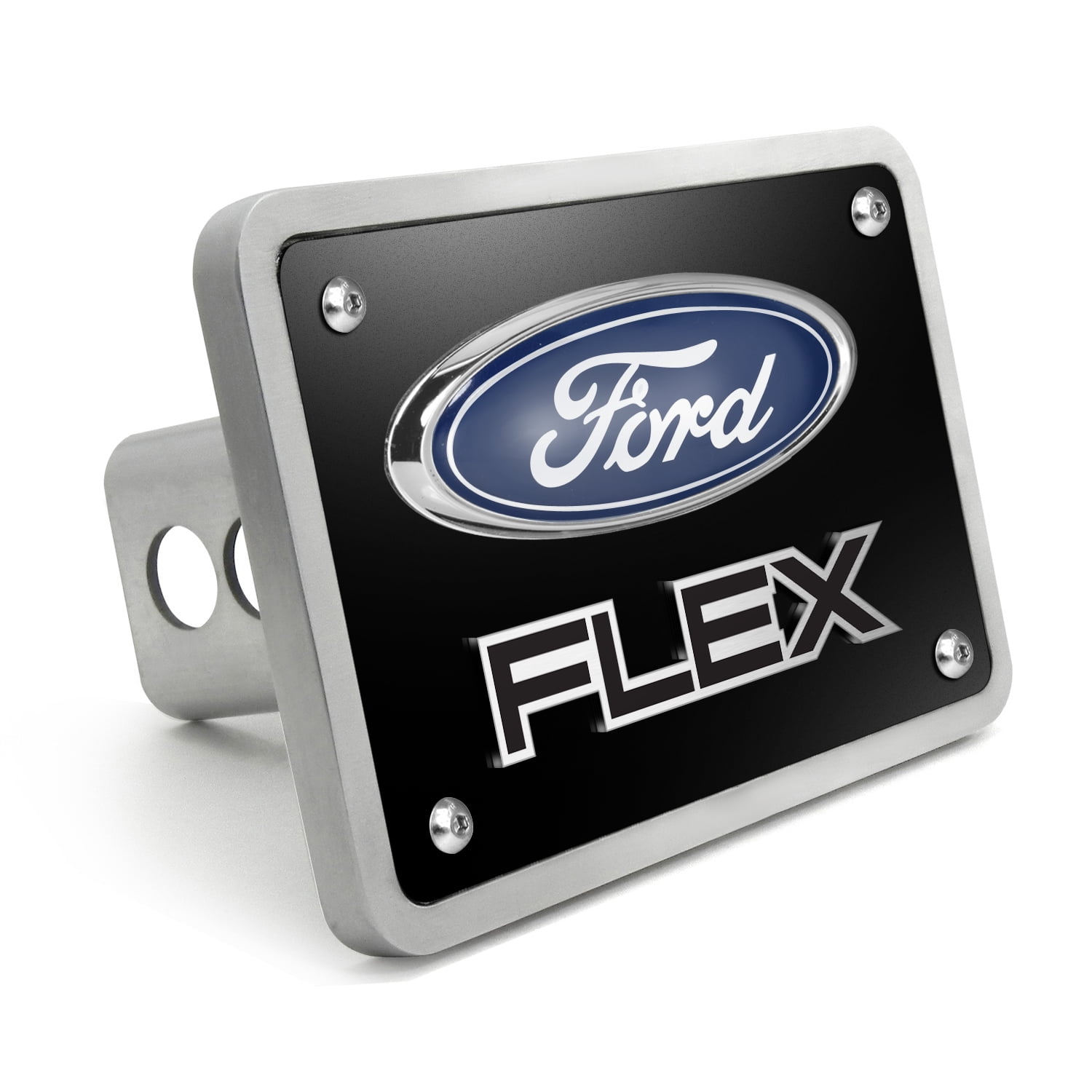 Ford Flex 3D Logo Black Thick Solid Billet Aluminum 2 inch Tow Hitch ...
