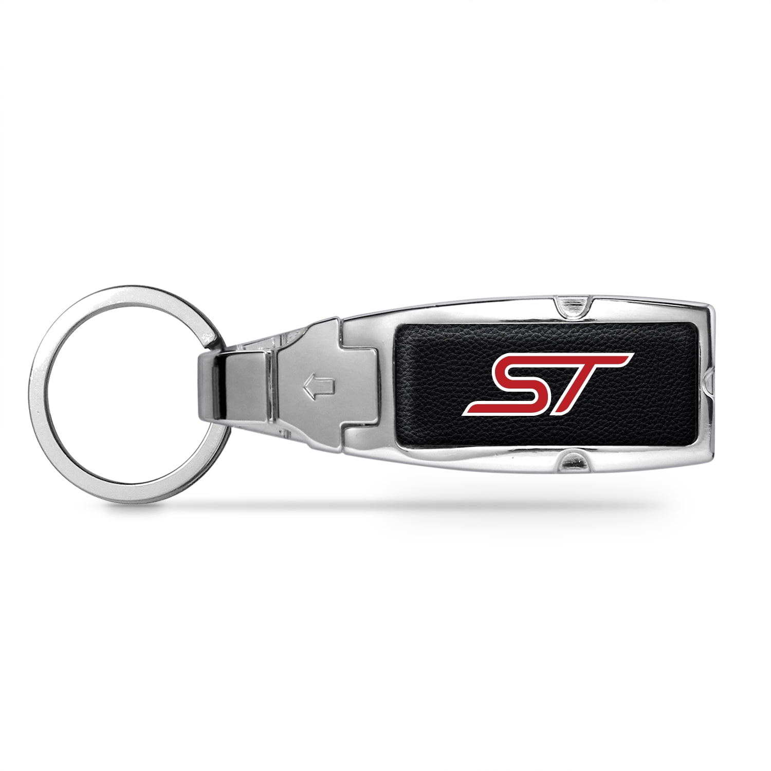 Ford Focus ST Black Leather insert Detachable Chrome Metal Belt Slide ...