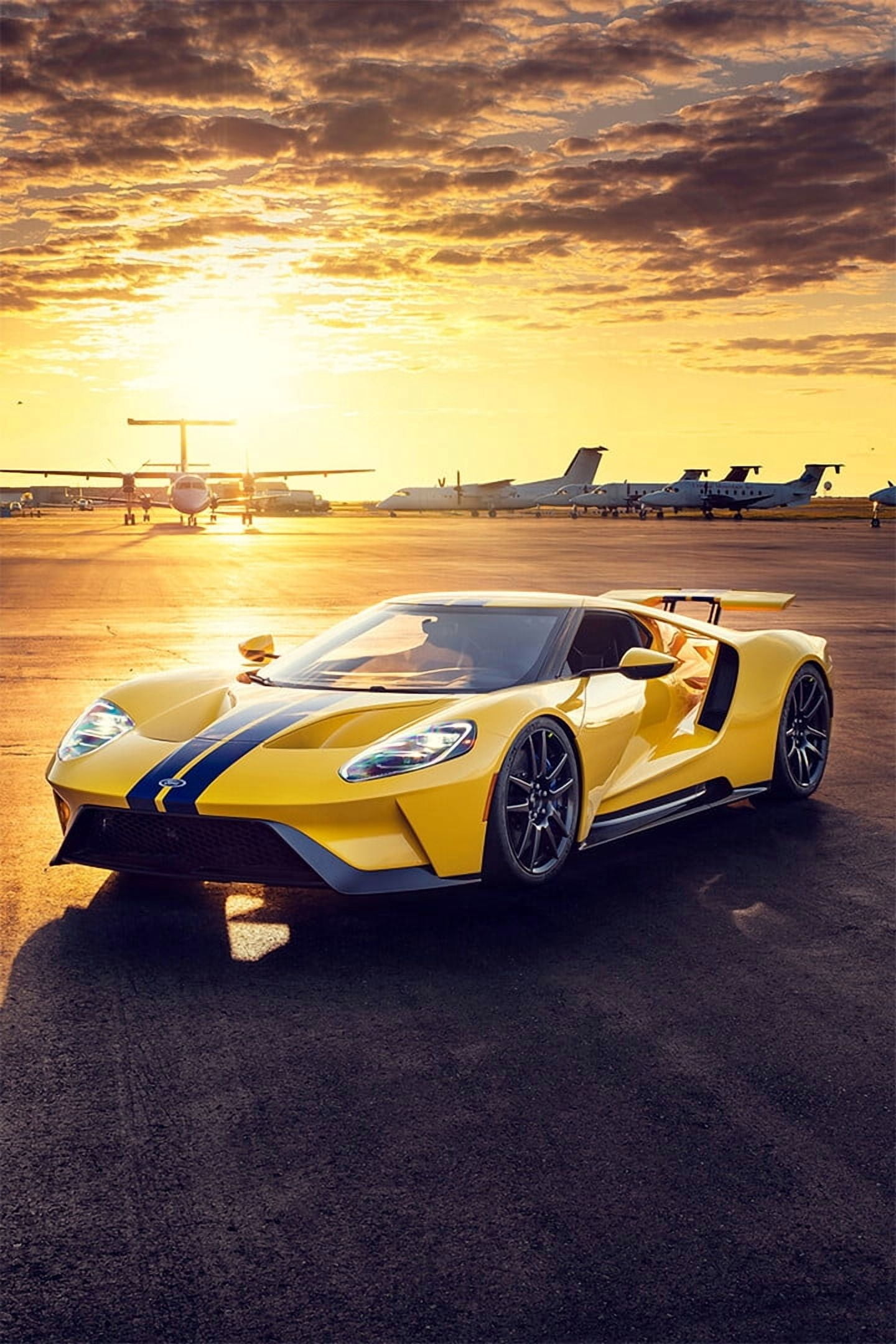 Ford GT Luxury Car Vehicle Sports Car Design Wall Art Home Decor ...