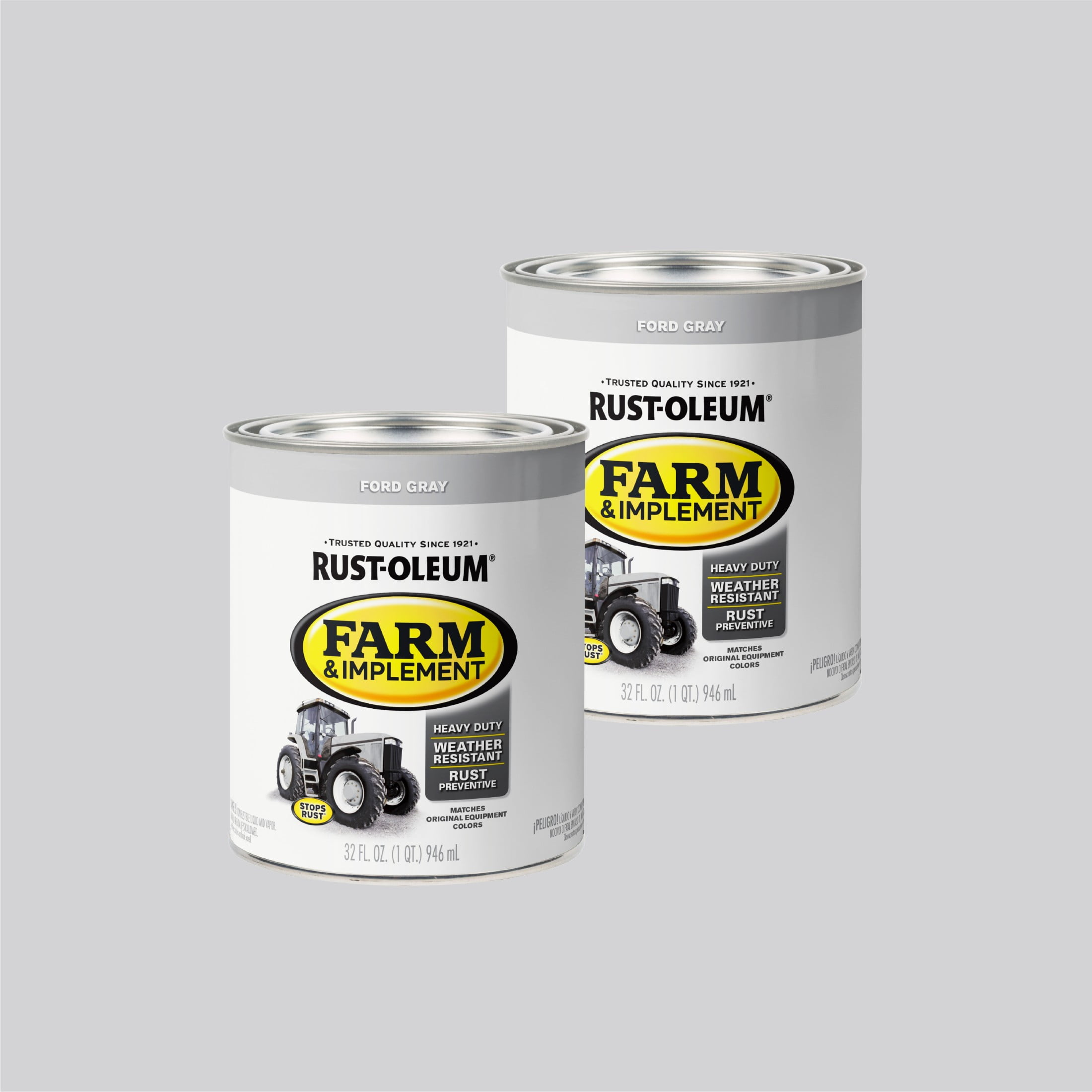 2 Pack, Ford Gray , Rust-Oleum Specialty Gloss Farm and Implement Paint ...