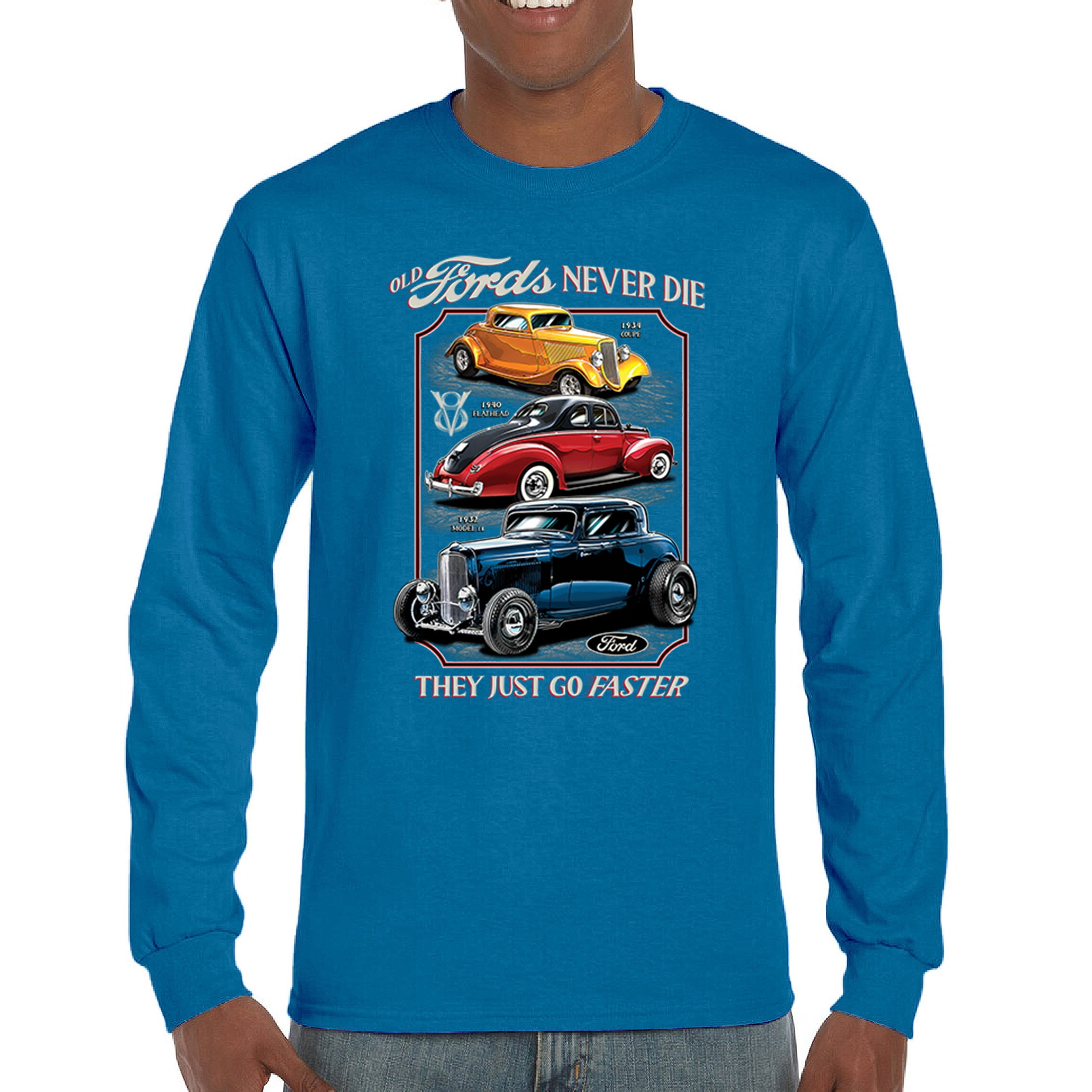 Ford Hot Rod Legends Long Sleeve T-shirt 1932 Model B 1934 Coupe 1940 ...