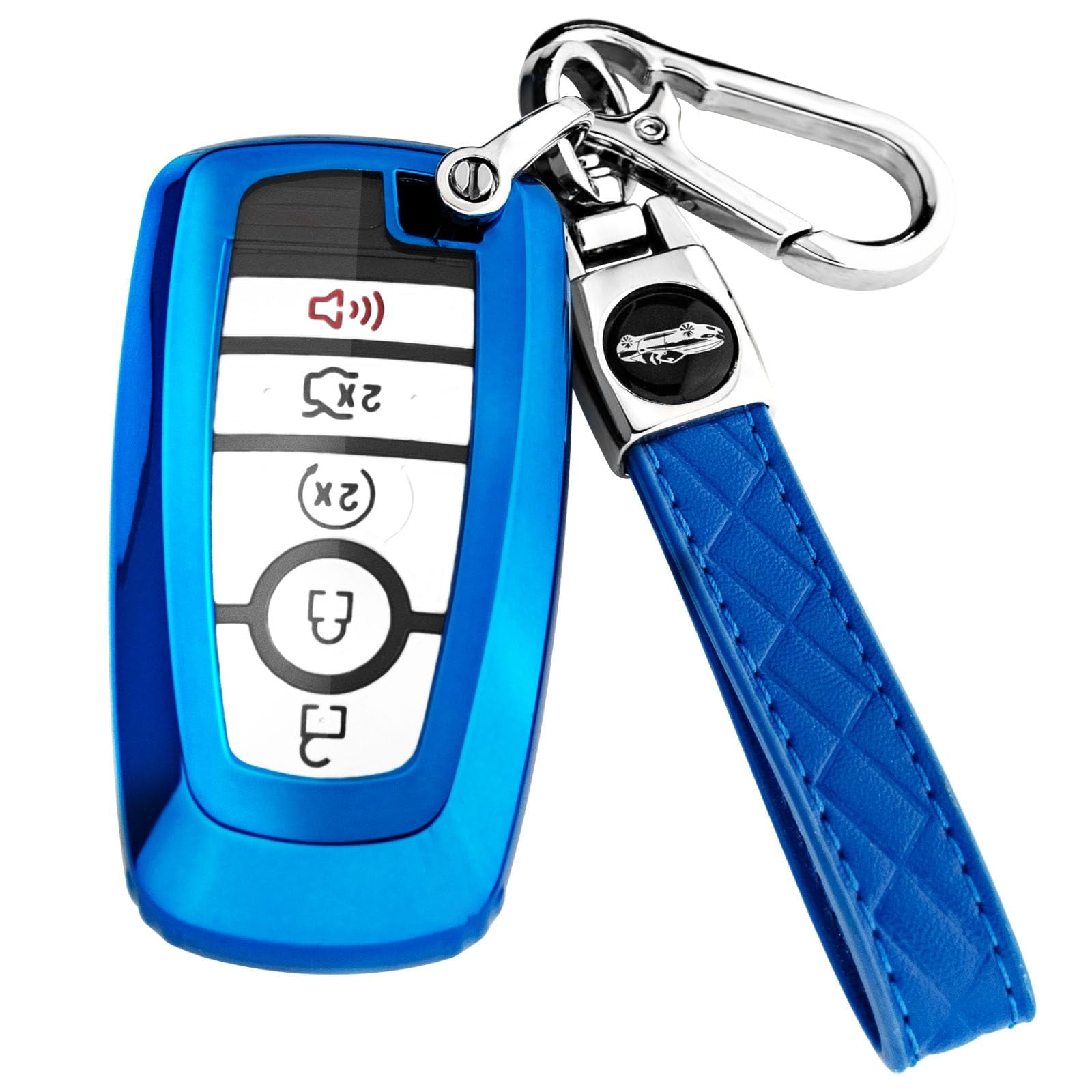 for Ford Key Fob Cover with Keychain,Key Case Shell Protector Holder ...