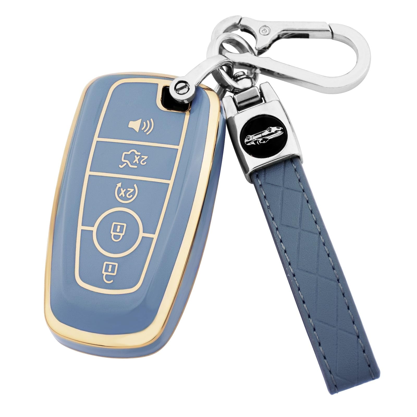 for Ford Key Fob Cover with Keychain,Key Case Shell Protector Holder ...