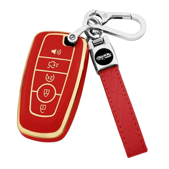 for Ford Key Fob Cover with Keychain,Key Case Shell Protector Holder ...