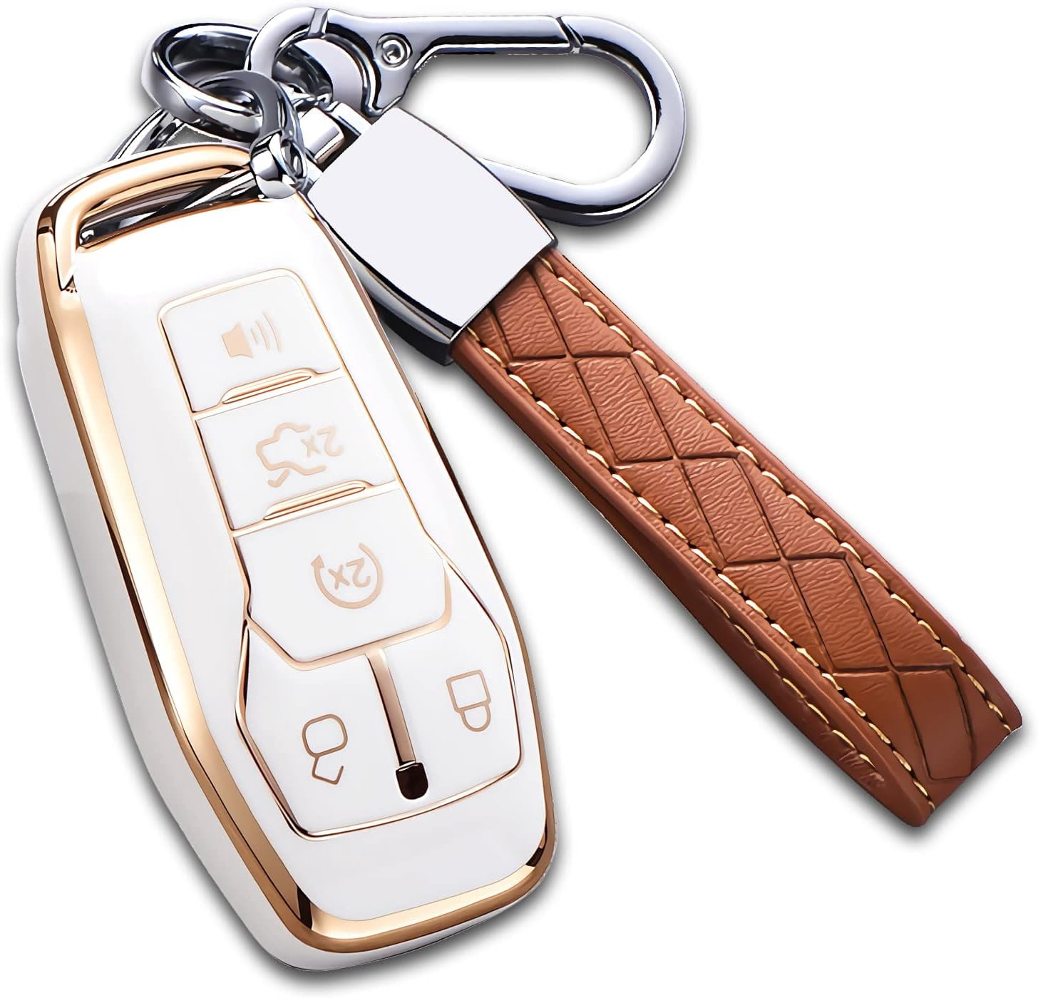 for Ford Key Fob Cover with Keychain, Premium Soft TPU Full Protection ...