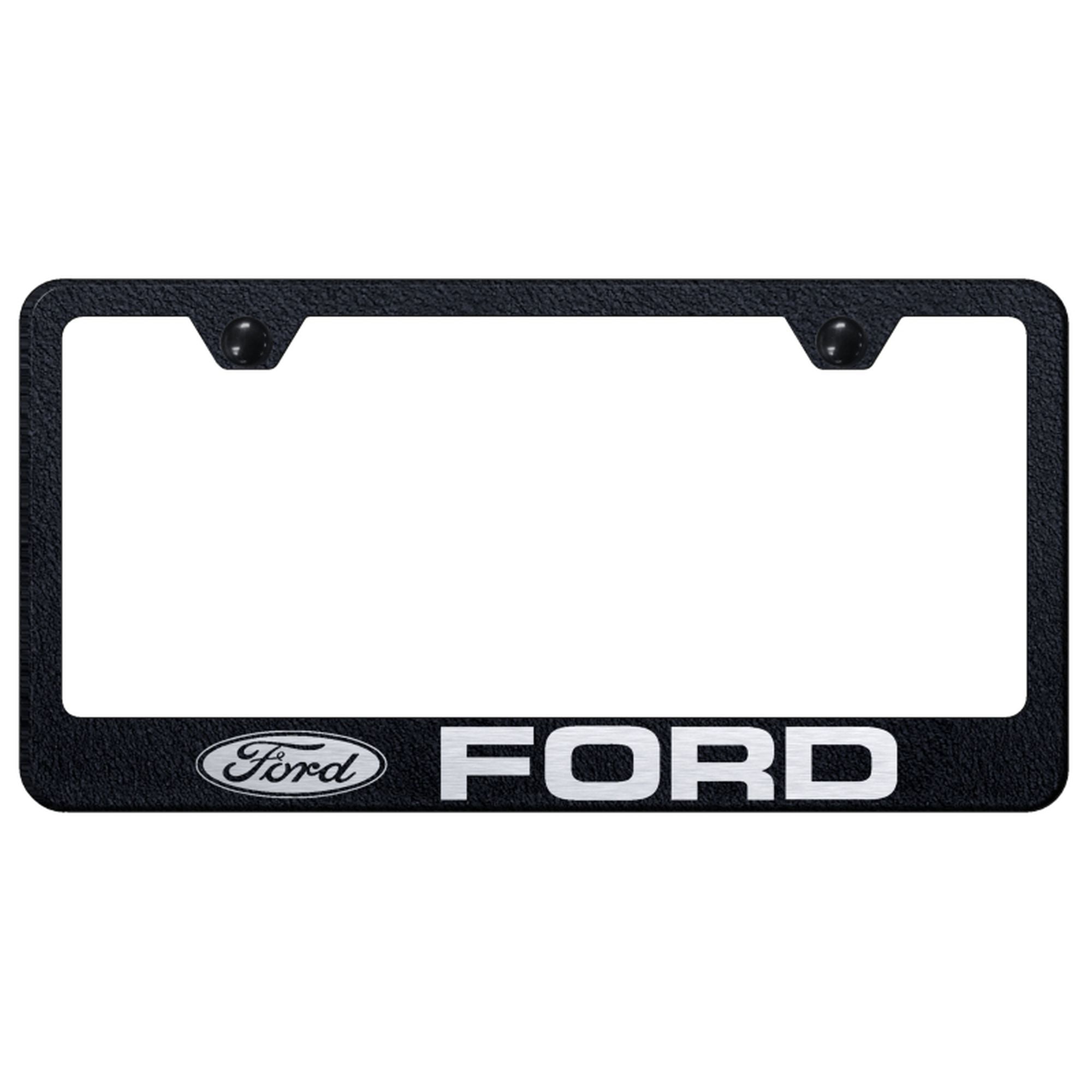 Ford Laser Etched Logo Stainless Steel License Plate Frame (Rugged ...