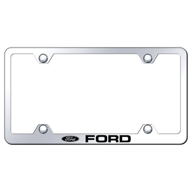Ford Laser Etched Logo Stainless Steel Wide Body License Plate Frame ...