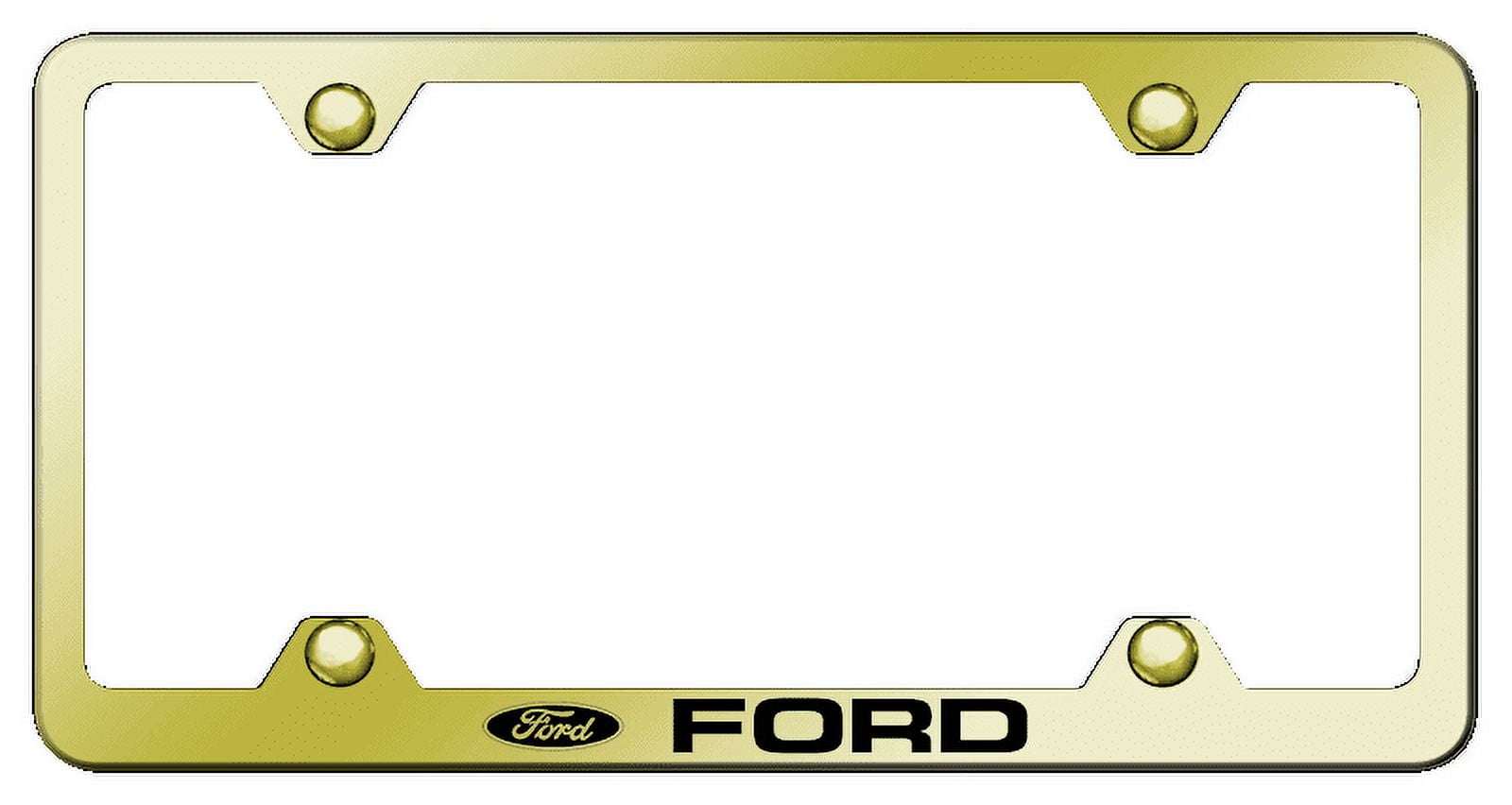 Ford Laser Etched Logo Stainless Steel Wide Body License Plate Frame ...