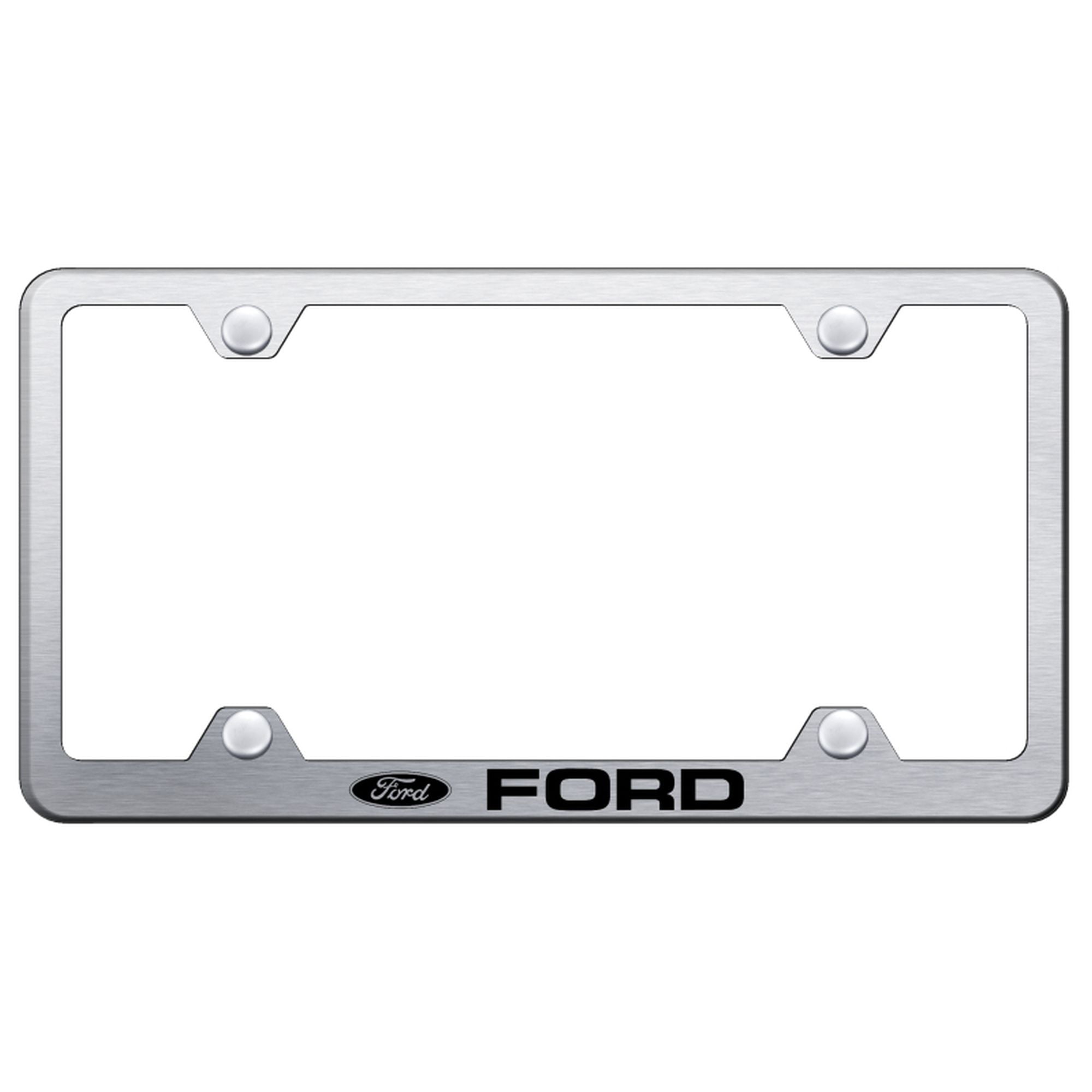 Ford Laser Etched Stainless Steel Wide Body License Plate Frame ...
