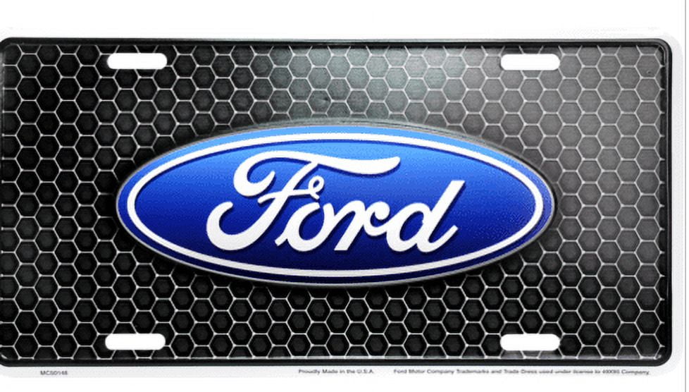 Ford Logo Black Aluminum Novelty License Plate Tag for Front of Car ...