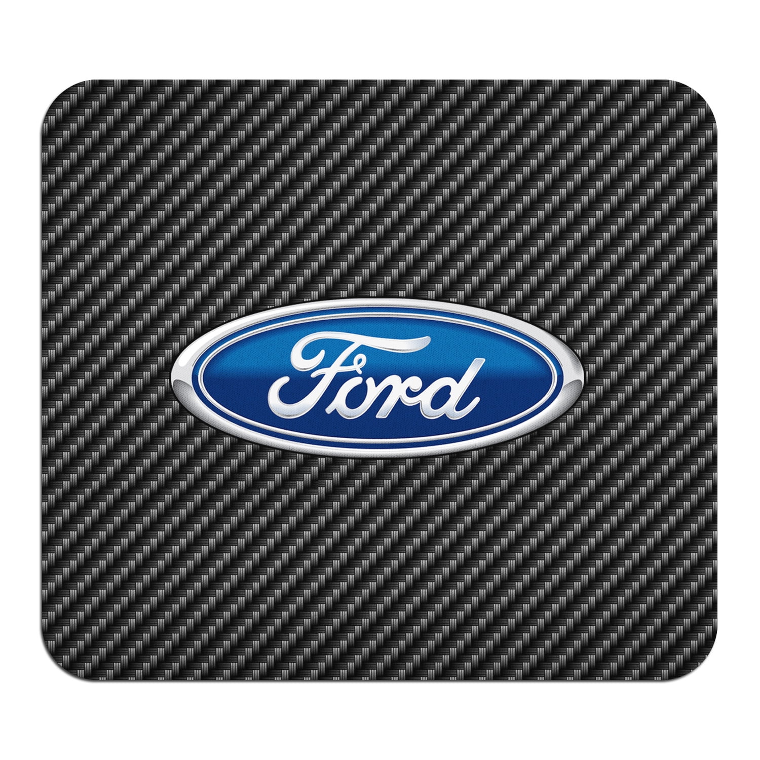 Ford Logo Black Carbon Fiber Texture Graphic PC Mouse Pad for Gaming ...