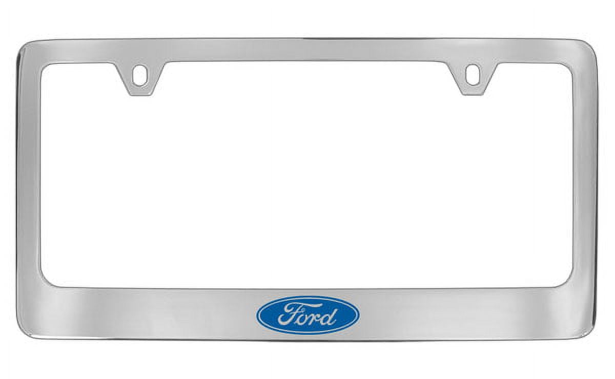 Ford Logo Chrome Plated Metal License Plate Frame Holder - Walmart.com