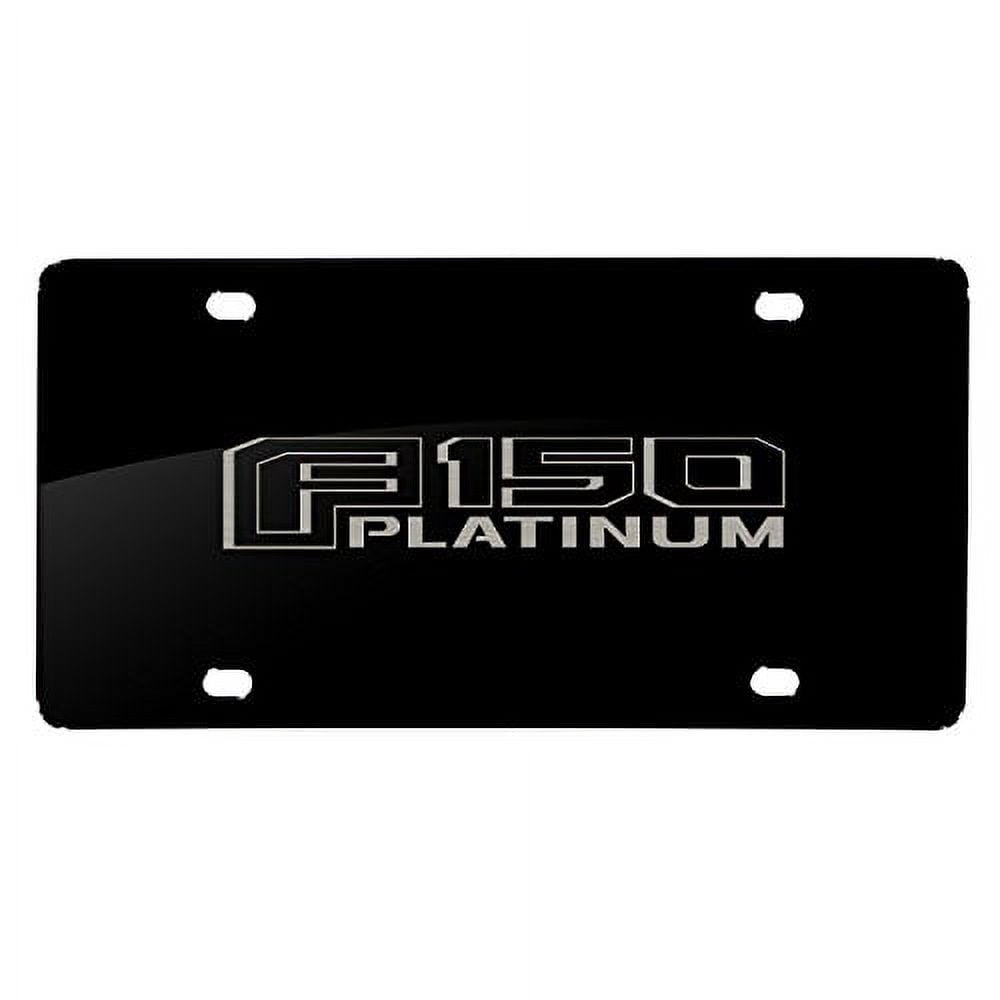 Ford Logo F-150 Platinum Laser Mark Matt-Look Black Acrylic License ...