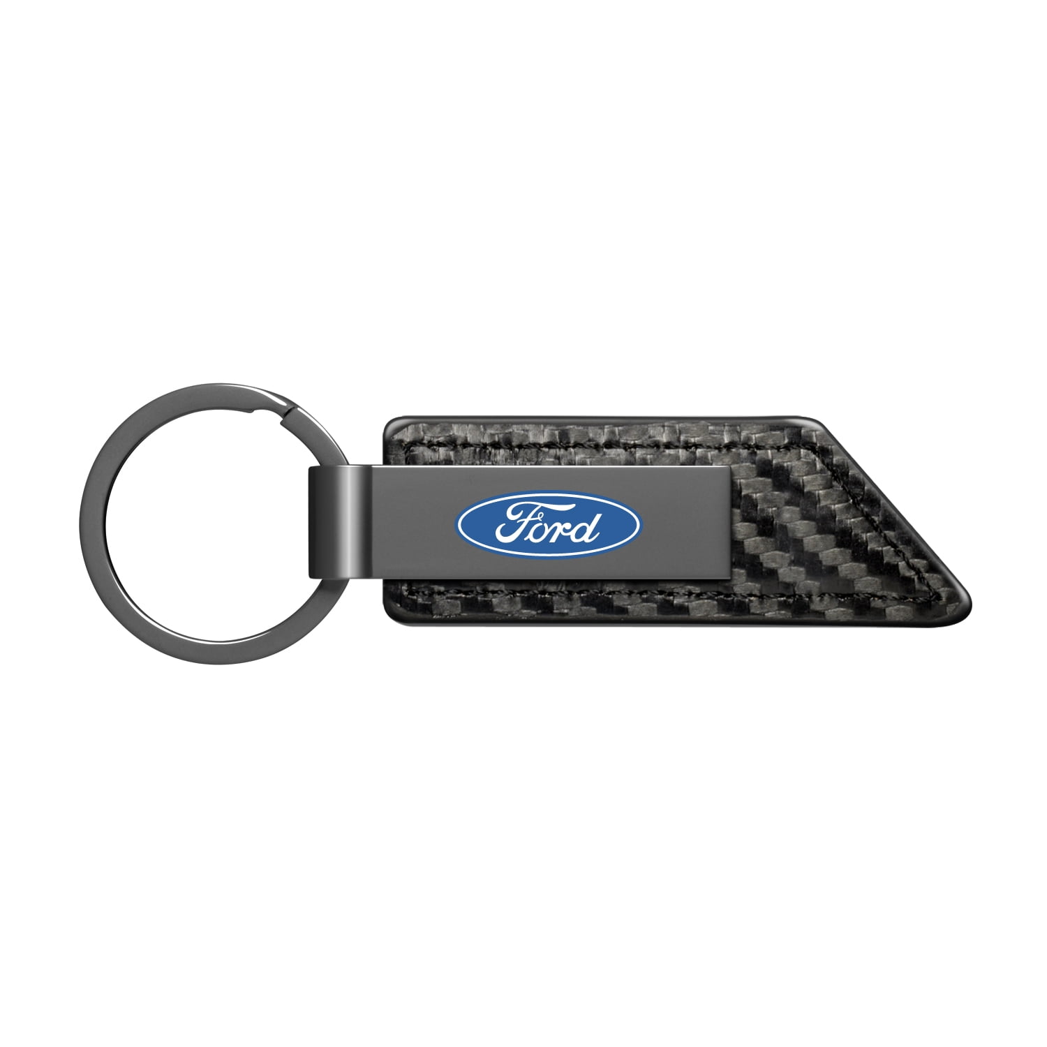 Ford Logo Black PU Leather Carbon Fiber Texture Strap Black Metal Bar ...