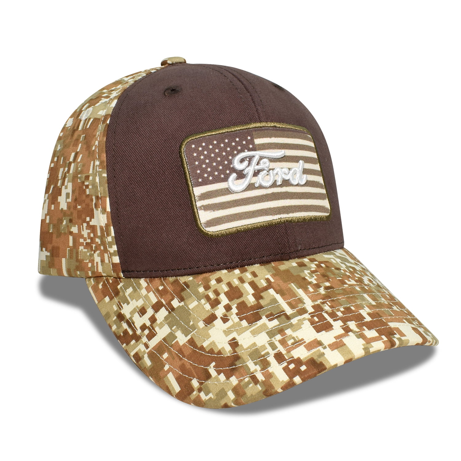 Ford Logo USA Flag Digital Camo Baseball Hat - Walmart.com