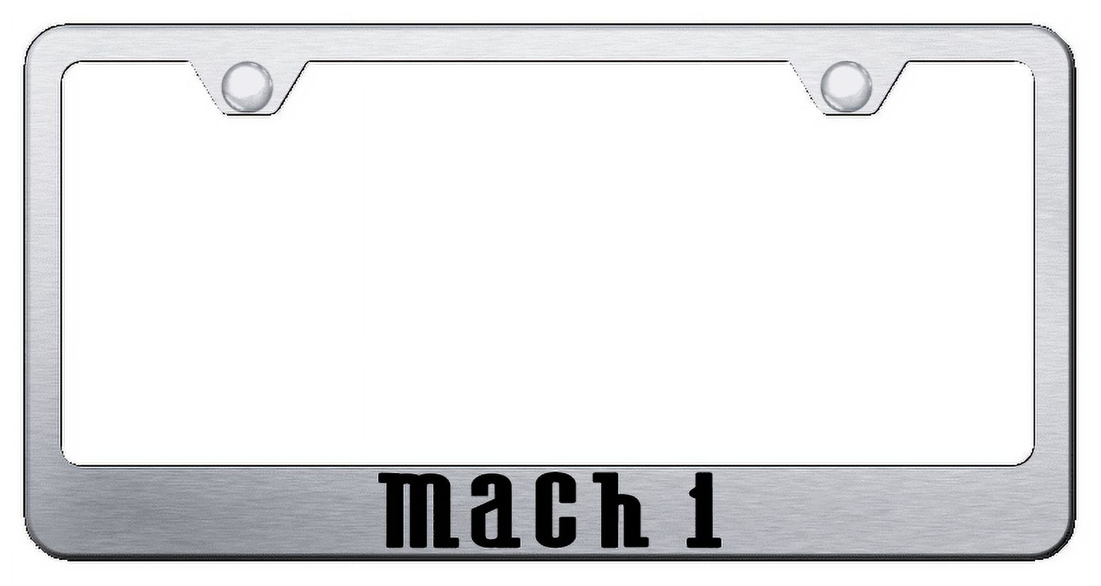 Ford Mach 1 Laser Etched Logo Stainless Steel License Plate Frame (Brushed Chrome) - Walmart.com