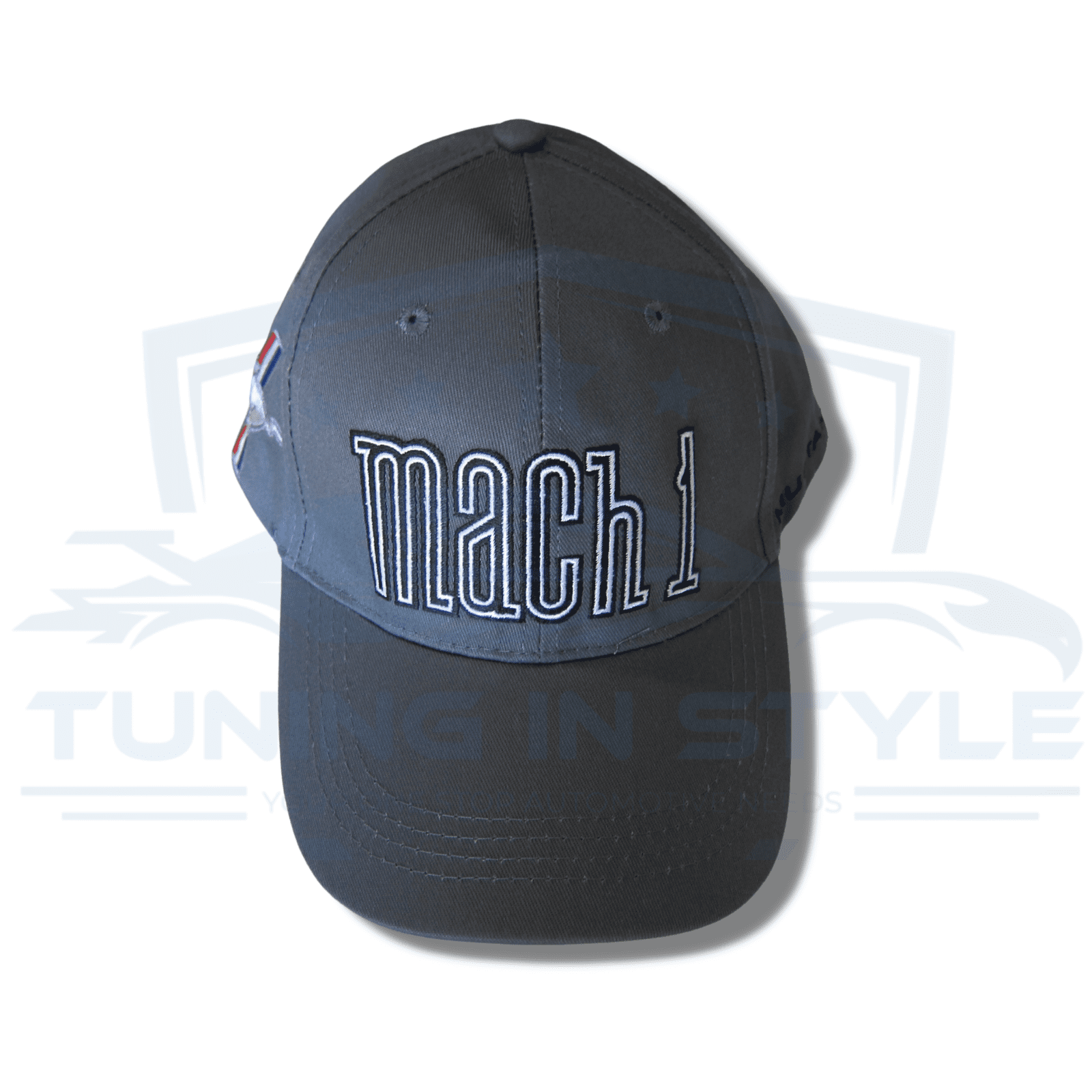 David Carey Ford Mach 1 Mustang Tri Bar Embroidered Logo Baseball Cap ...
