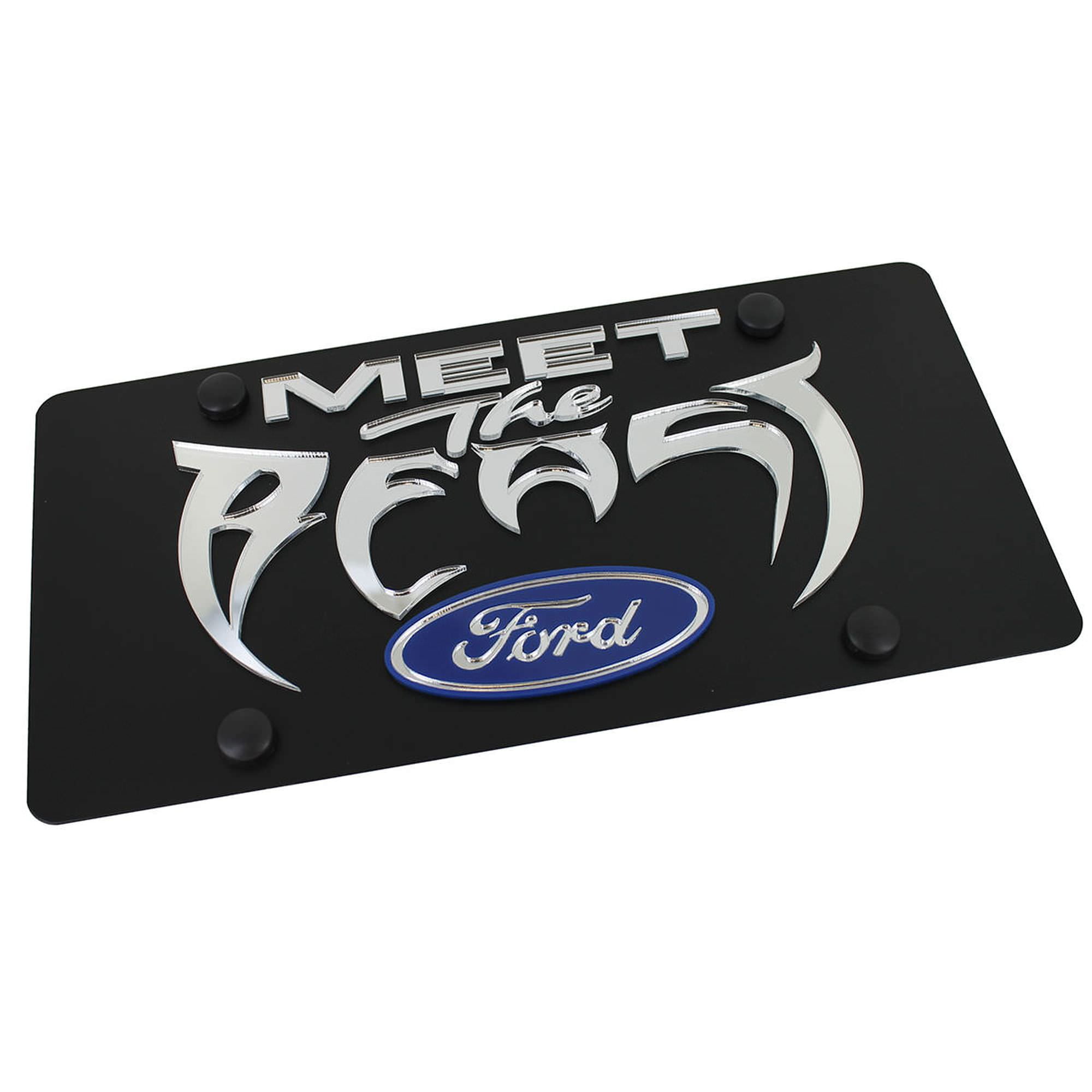 Ford Meet The Beast License Plate (Black) - Walmart.com