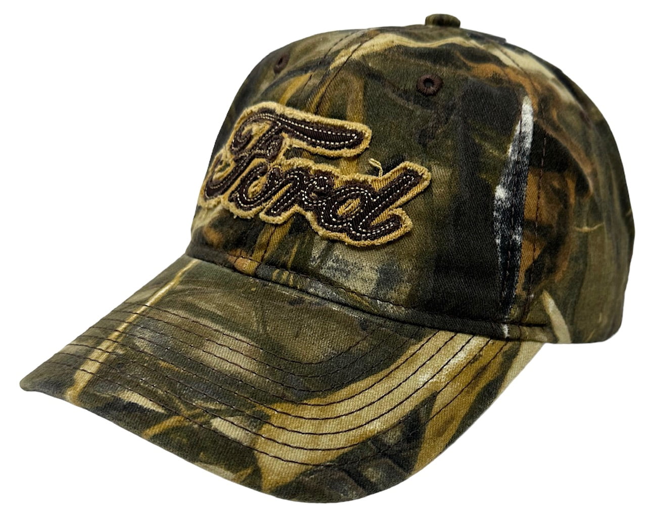 Ford Men's Officially Licensed Embroidered Stitch Logo Woodland Camo ...