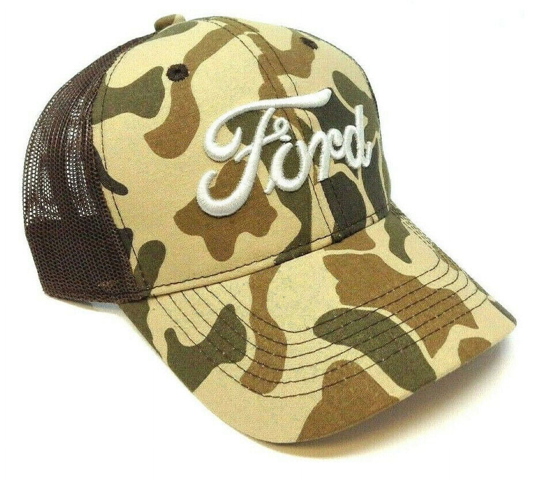 Ford Mesh Trucker Camo Adjustable Curved Bill Snapback Hat - Walmart.com