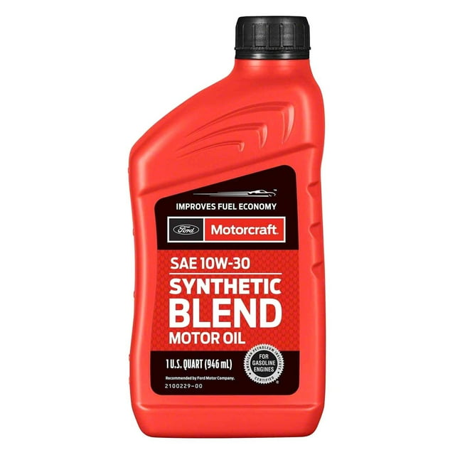 Ford Motorcraft Synthetic Blend Motor Oils 10W-30, 1 qt - Walmart.com