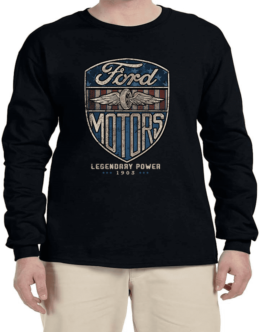 Ford Motors Sign Ford Trucks Bronco Mustang T-shirt Mens Graphic Tees ...