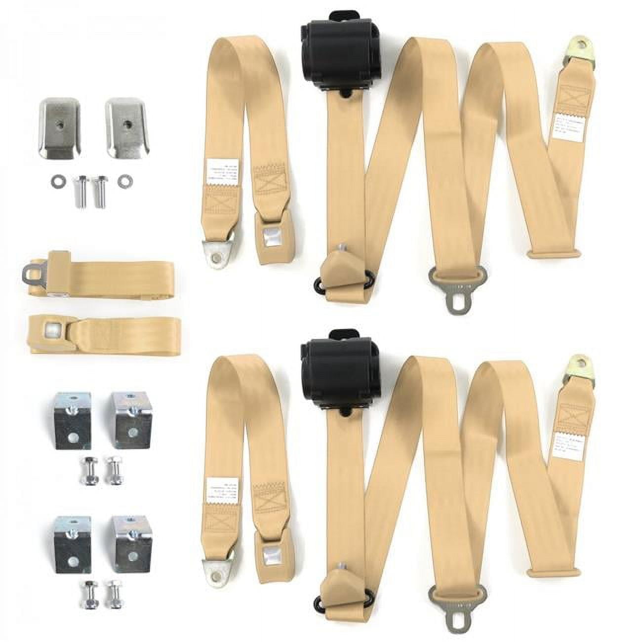 Ford Mustang 1979-1993v Standard 3 Point Tan Retractable Bench Seat ...