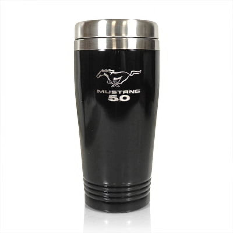 Ford Mustang 5.0 Black Stainless Steel Travel Tumbler Mug - Walmart.com