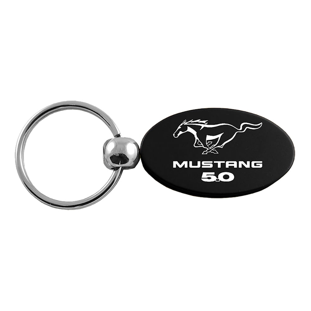 Ford Mustang 5.0 Keychain & Keyring - Black Oval - Walmart.com