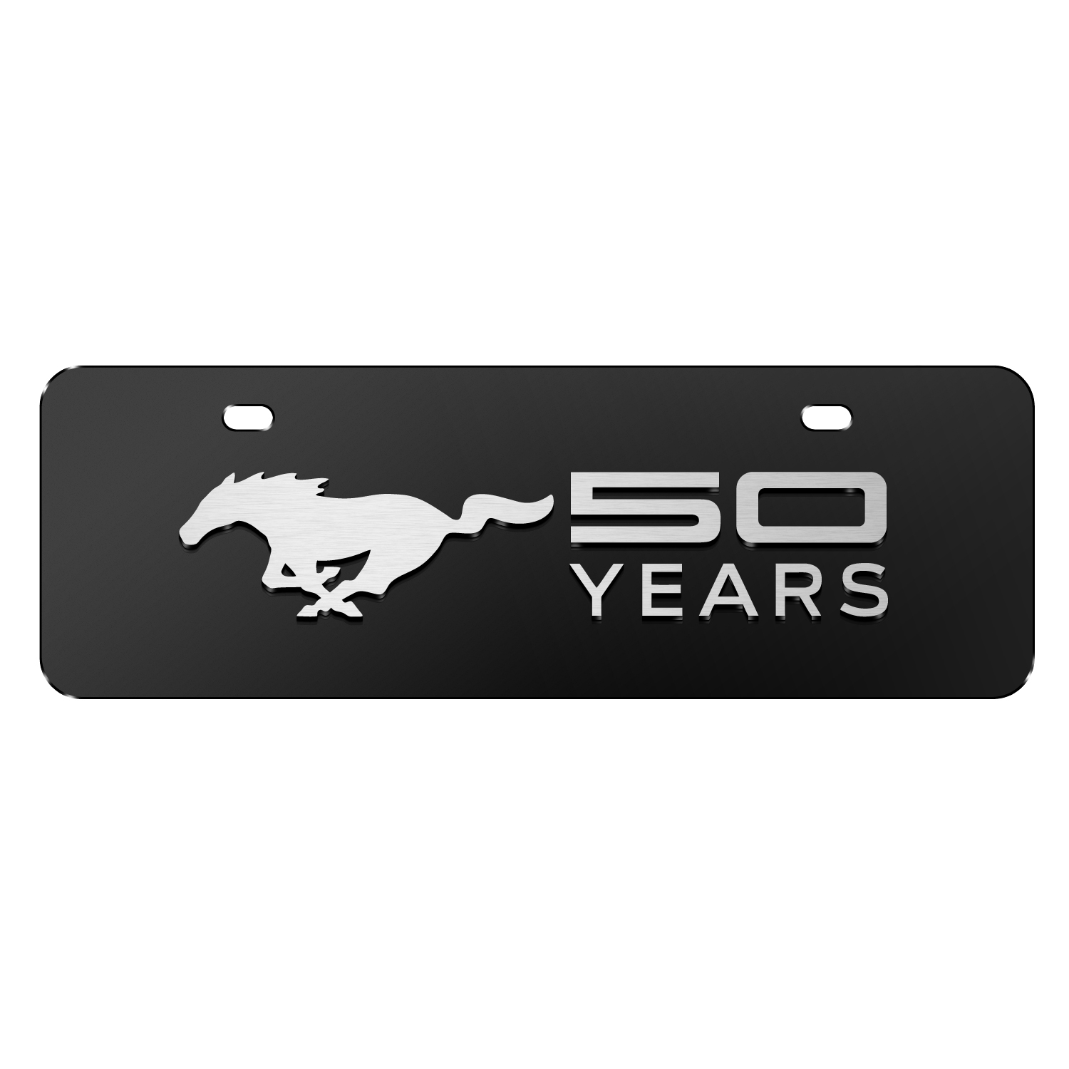 Ford Mustang 50 Years 3D Logo 12" x 4.25" European Look Black Half-Size ...