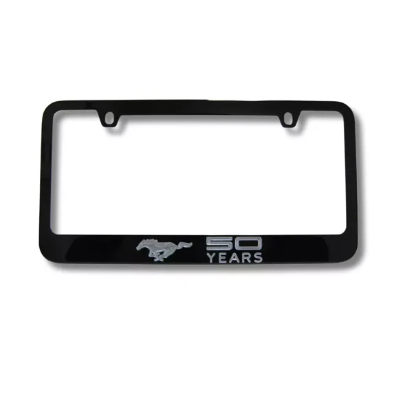 Ford Mustang 50 Years Engraved Black License Plate Frame Official ...
