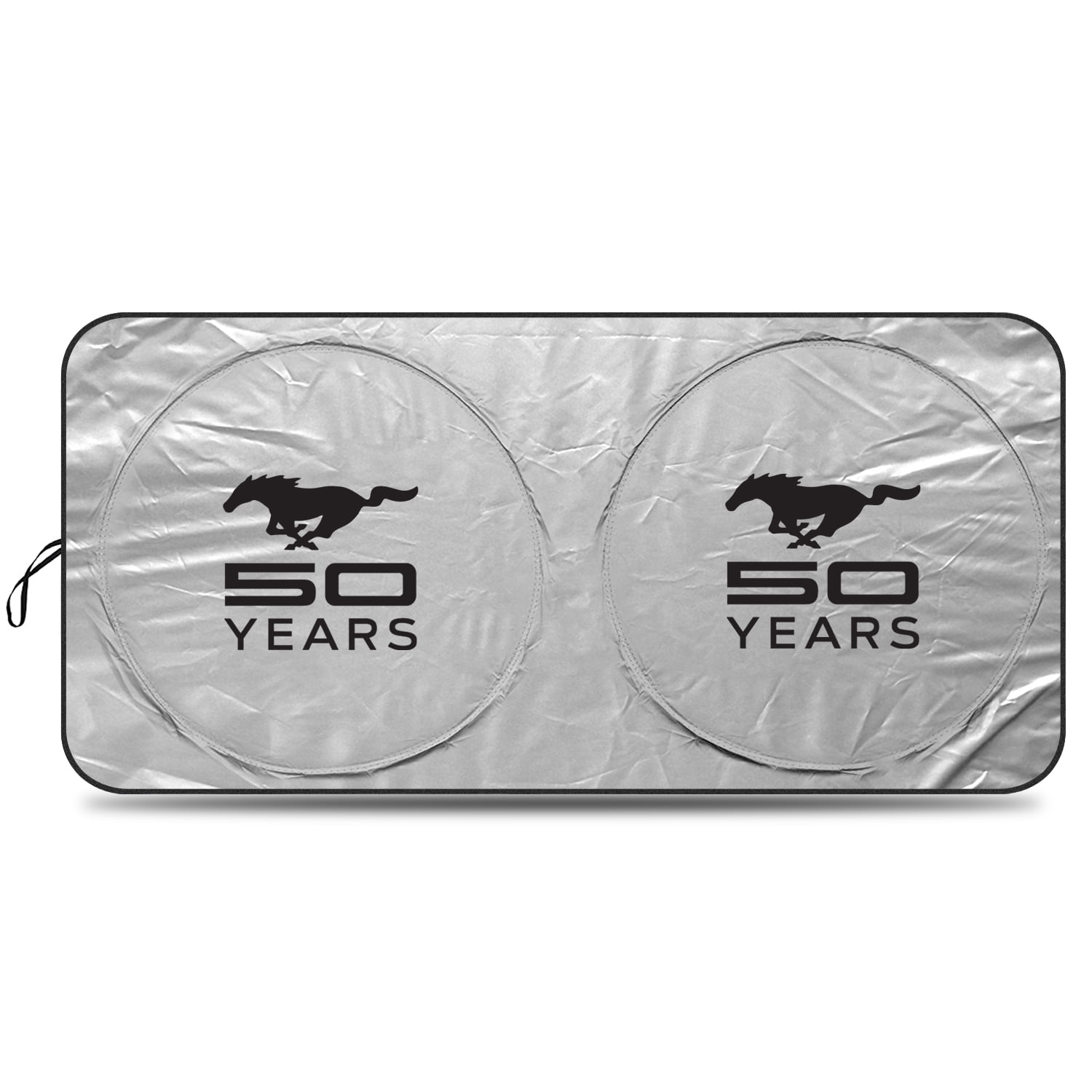Ford Mustang 50 Years Universal Fit One-Piece Easy Folding Silver ...