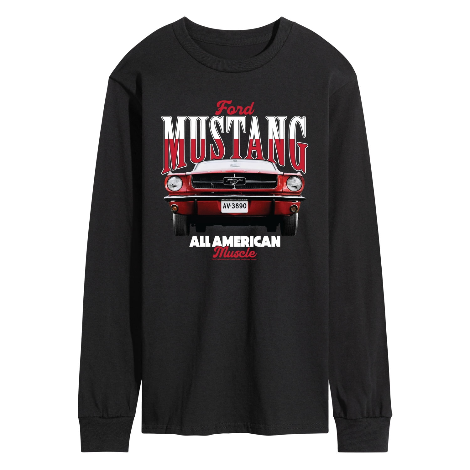 Ford - Mustang All American Muscle - Men's Long Sleeve Graphic T-Shirt ...