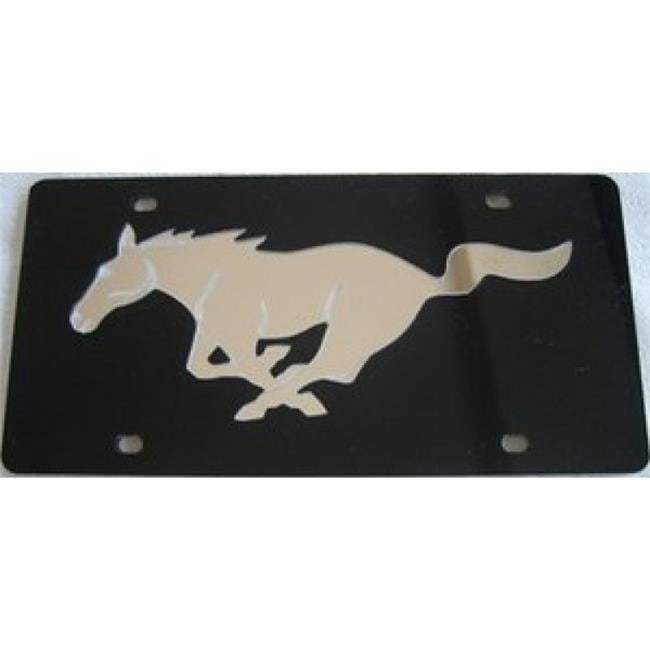 Ford Mustang Black Laser License Plate - Walmart.com