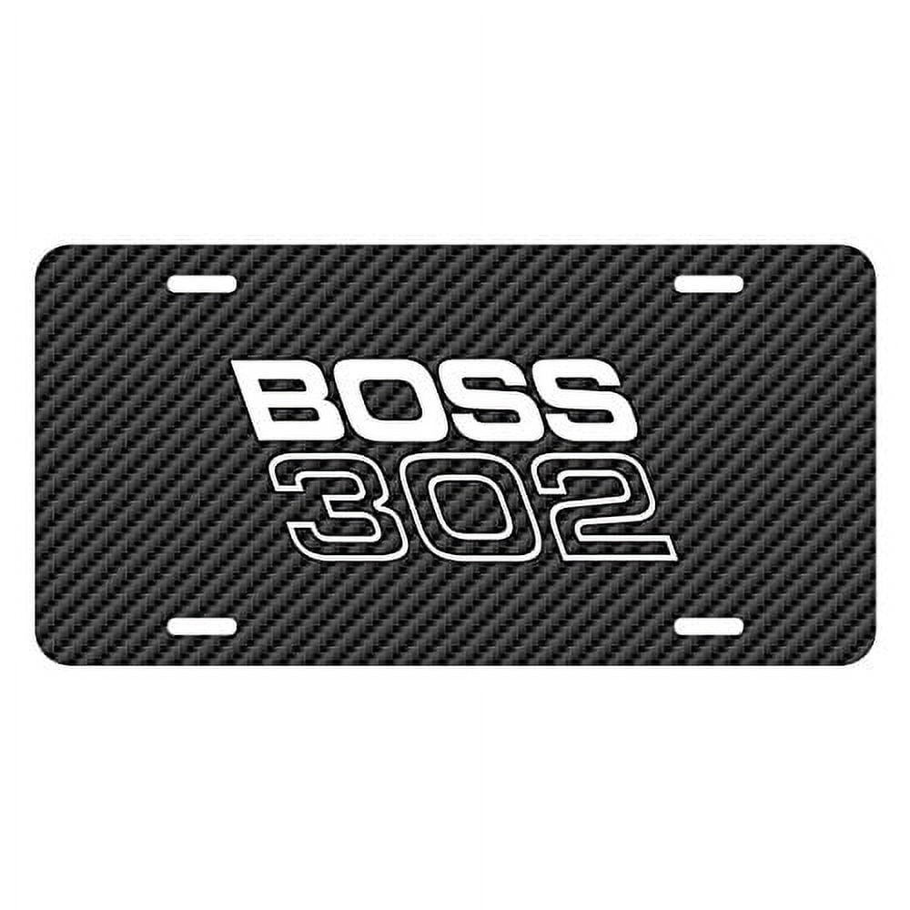 Ford Mustang Boss 302 Black Carbon Fiber Look Graphic Special Aluminum ...