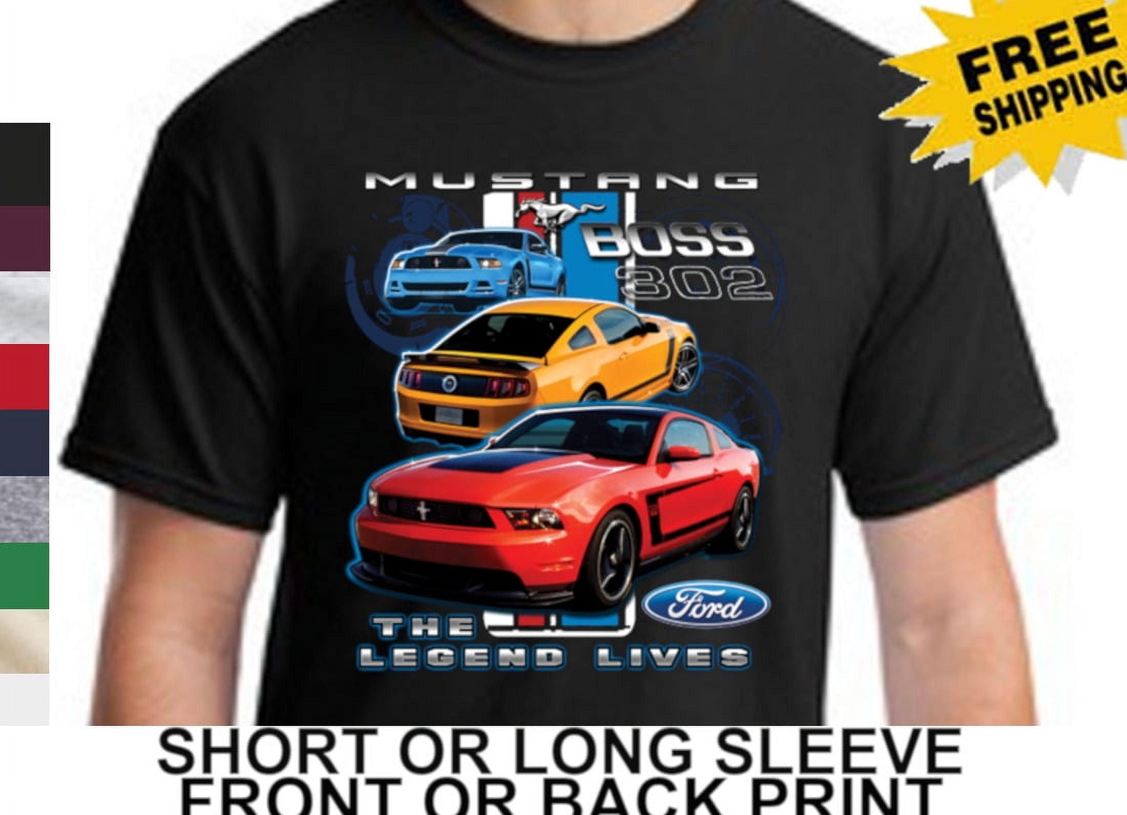 Ford Mustang Boss 302 Legend Classic American Muscle Car Mens Licensed ...