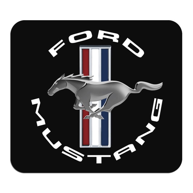 Ford Mustang Circle Logo Black Graphic PC Mouse Pad for Gaming and ...
