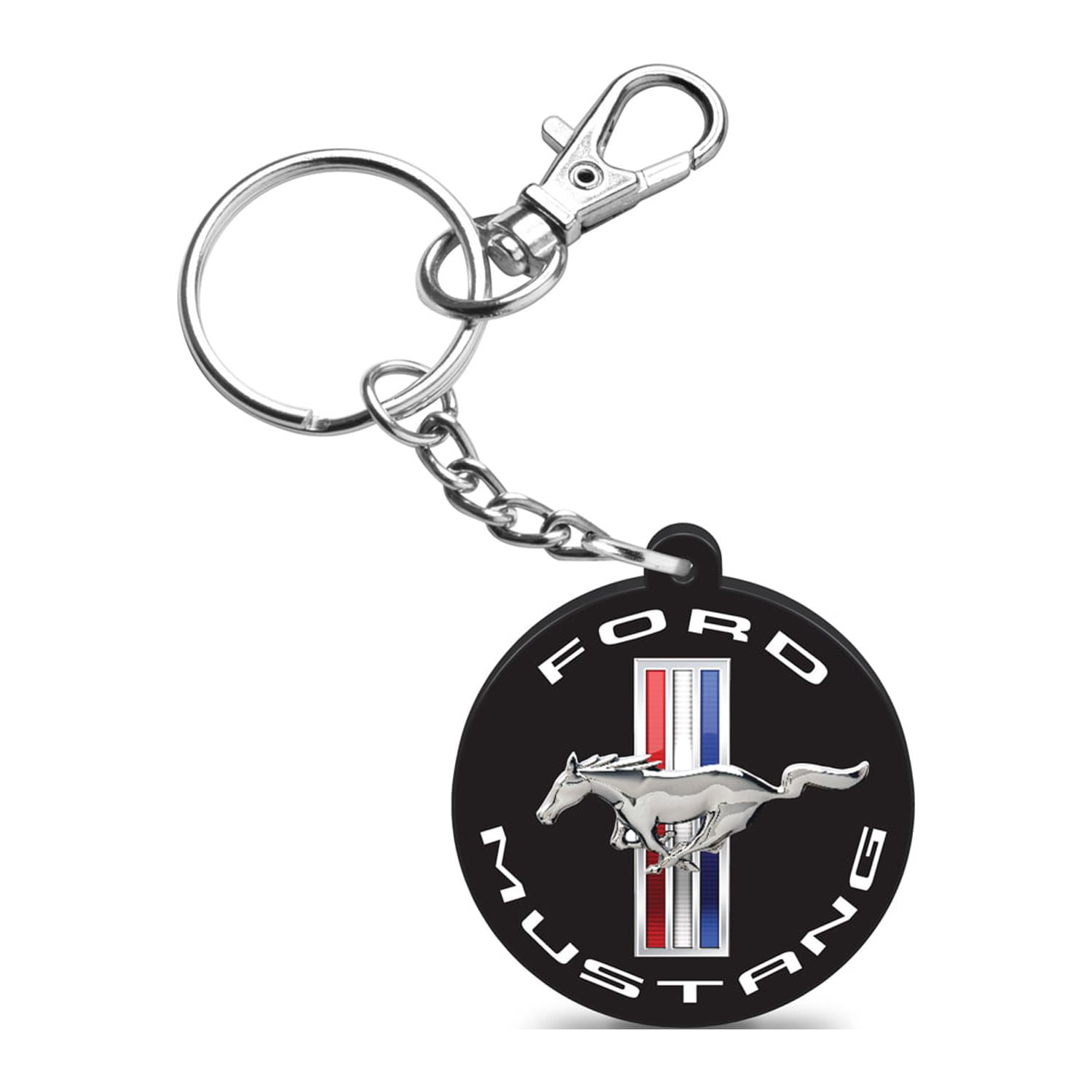 Ford Mustang Circle Logo Laser Engraved UV Full-Color Acrylic Charm Key ...