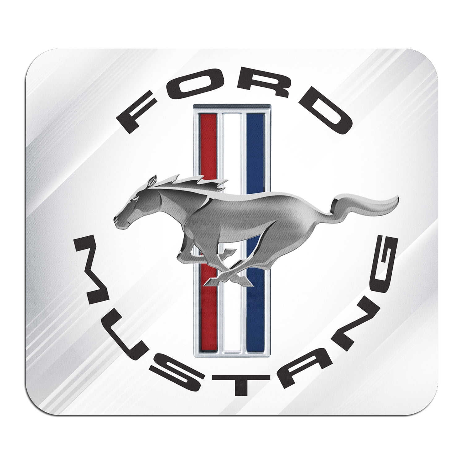 Ford Mustang Circle Logo White Graphic PC Mouse Pad for Gaming and ...