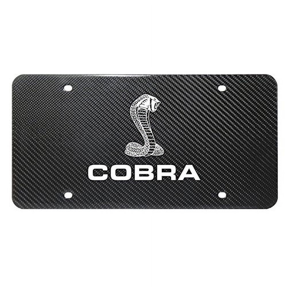 Ford Mustang Cobra UV Graphic 100% Real Black Carbon Fiber License ...