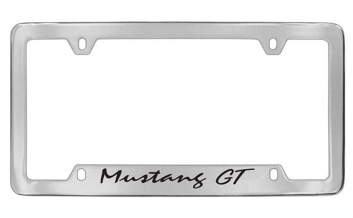 Ford Mustang GT Chrome Plated Metal Bottom Engraved License Plate Frame ...