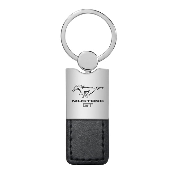 Ford Mustang GT Duo Black Leather Key Chain - Walmart.com