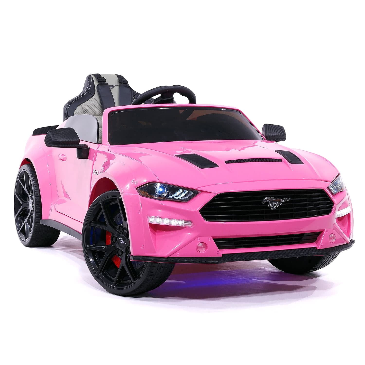 Ford Mustang GT 24V Electric Ride-On Toy Car, LED Wheels, MP3 ...