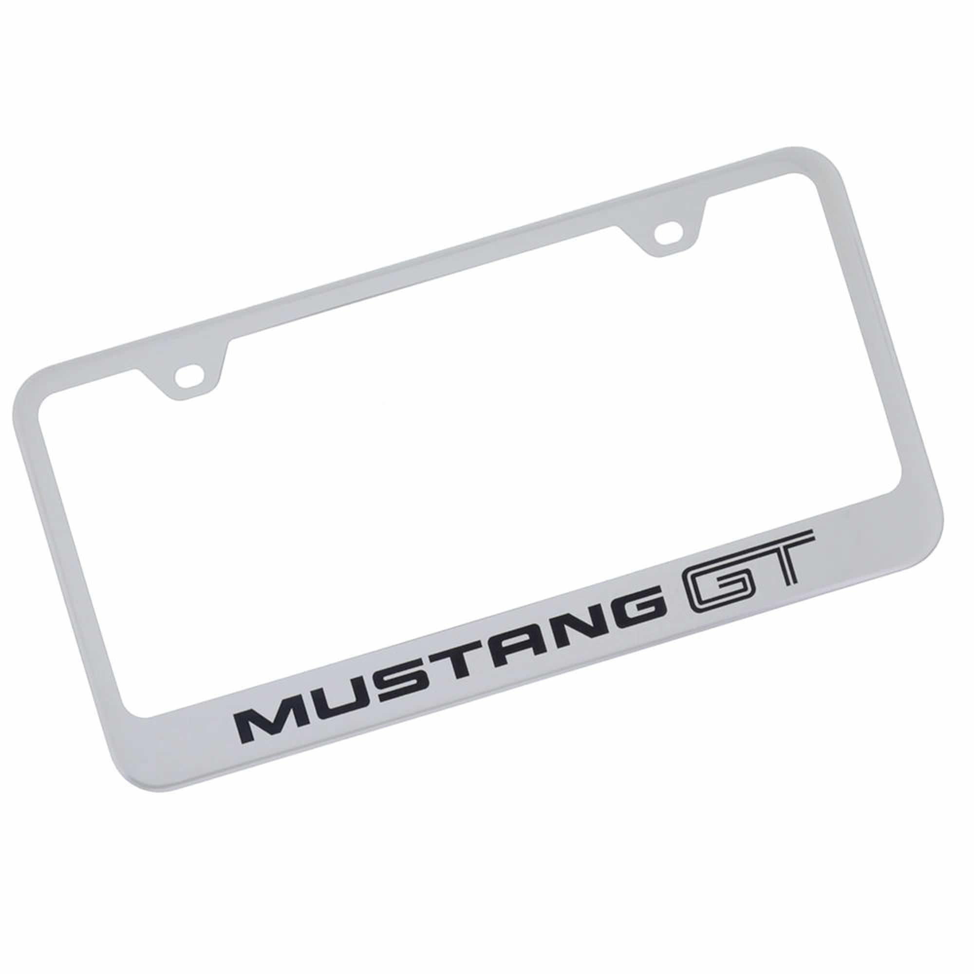 Ford Mustang GT Laser Etched Logo Stainless Steel License Plate Frame ...