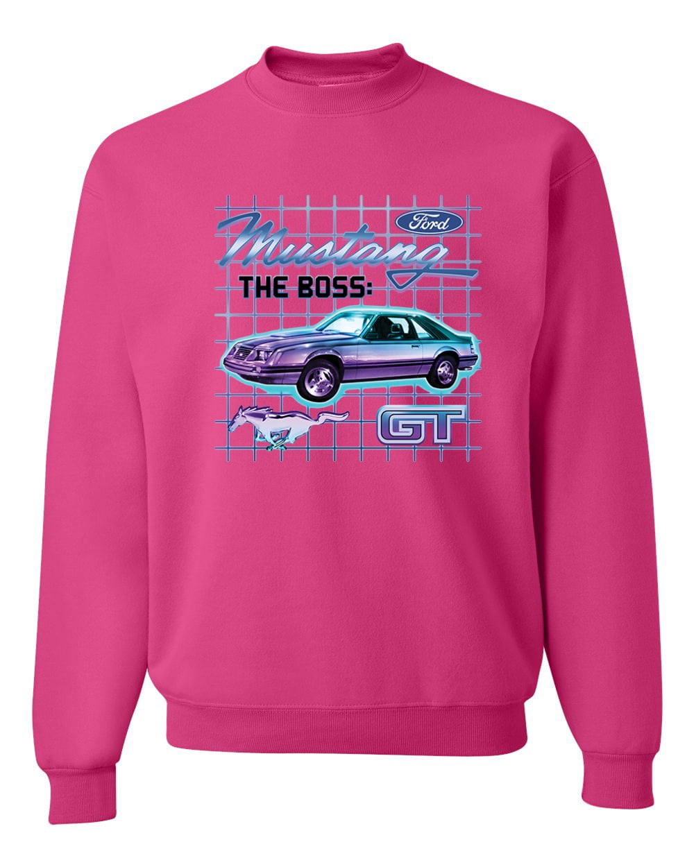 Ford Mustang GT The Boss Retro Neon Vintage | Mens Cars and Trucks ...